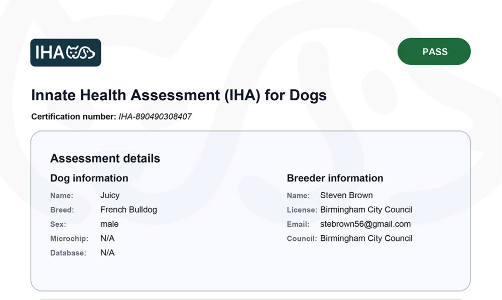 What is the Innate Health Assessment (IHA) Tool – My Licensed Breeder
